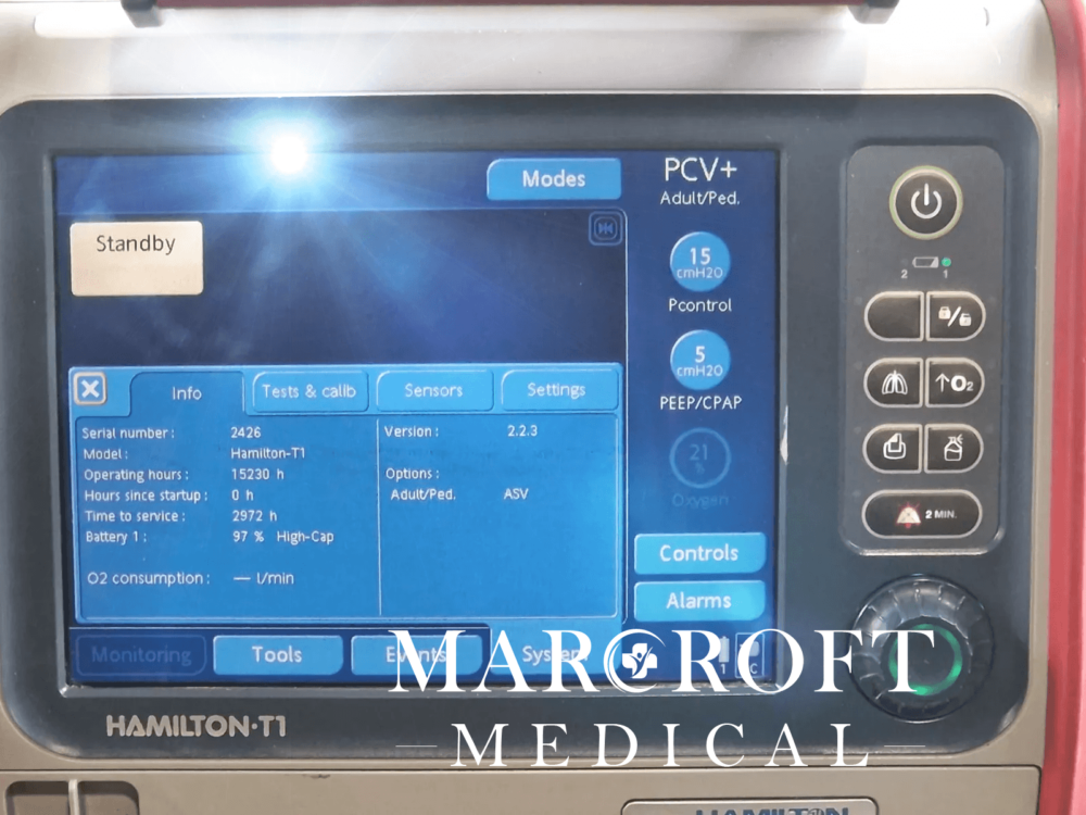 Hamilton T1 Transport Ventilator - Refurbished | Marcroft Medical